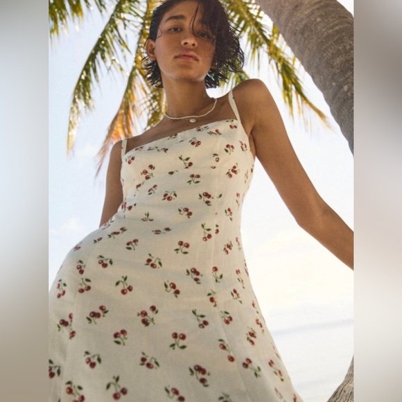 Reformation | Dresses | Reformation Rai Cherry Linen Dress | Poshmark